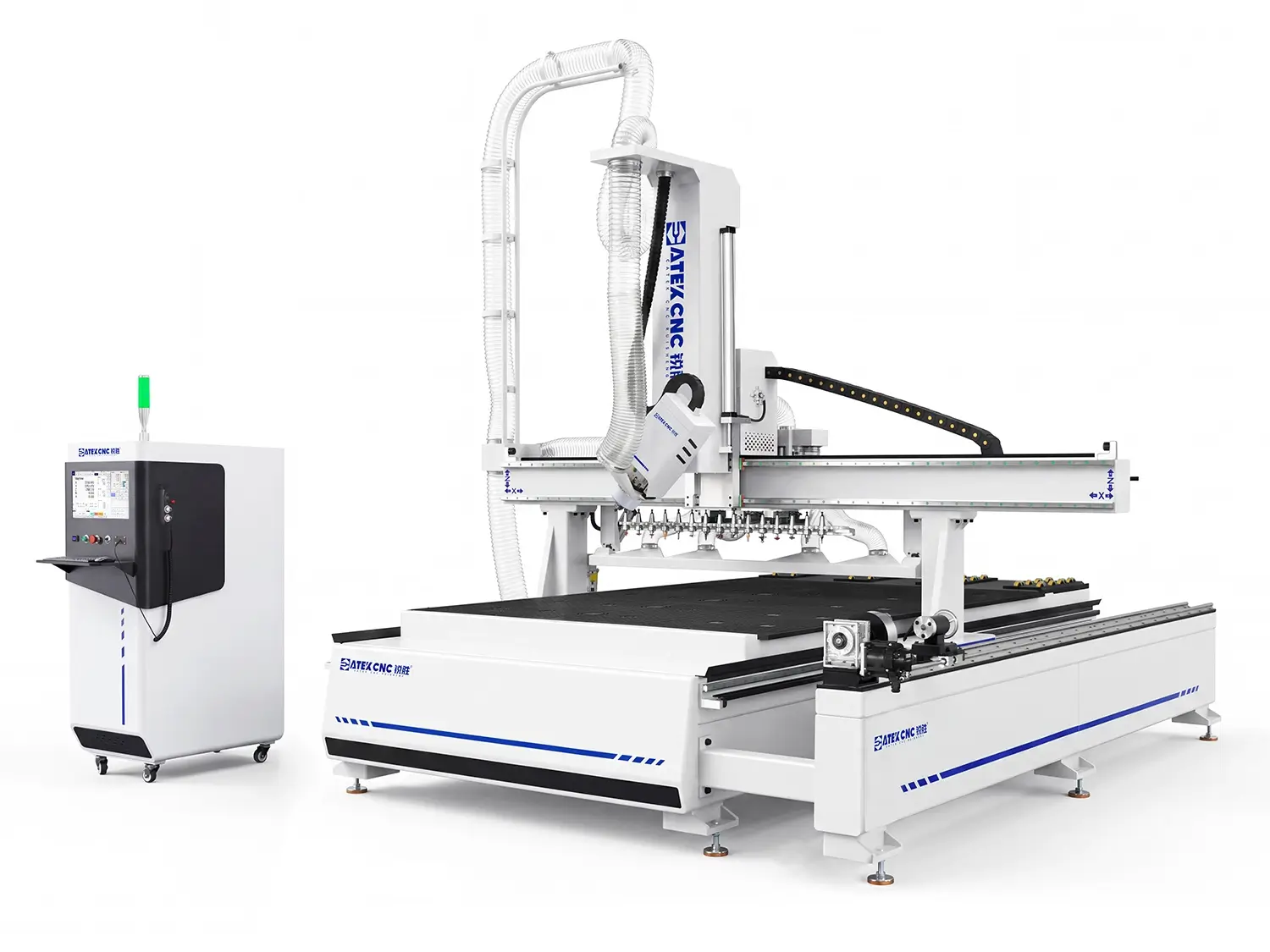 Spire 2130 4-Axis Linear ATC CNC Router with Swing Head and 4th Rotary ...